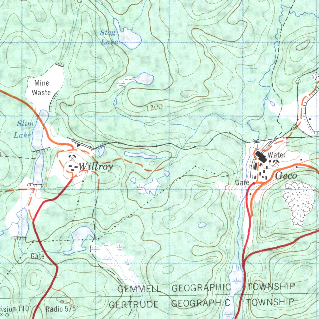 Manitouwadge, ON (042F04 CanMatrix) Map by Natural Resources Canada ...
