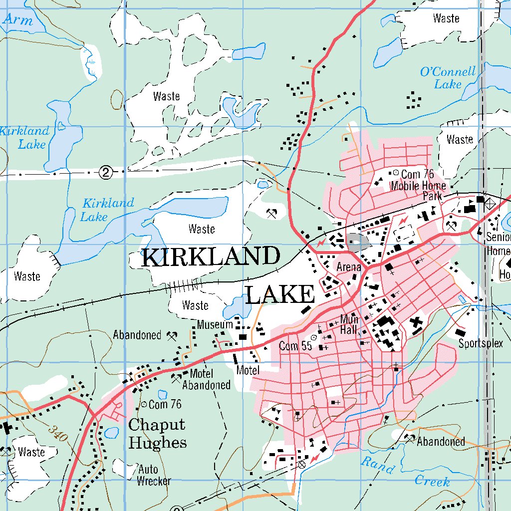 Kirkland Lake, ON (042A01 CanMatrix) Map by Natural Resources Canada ...
