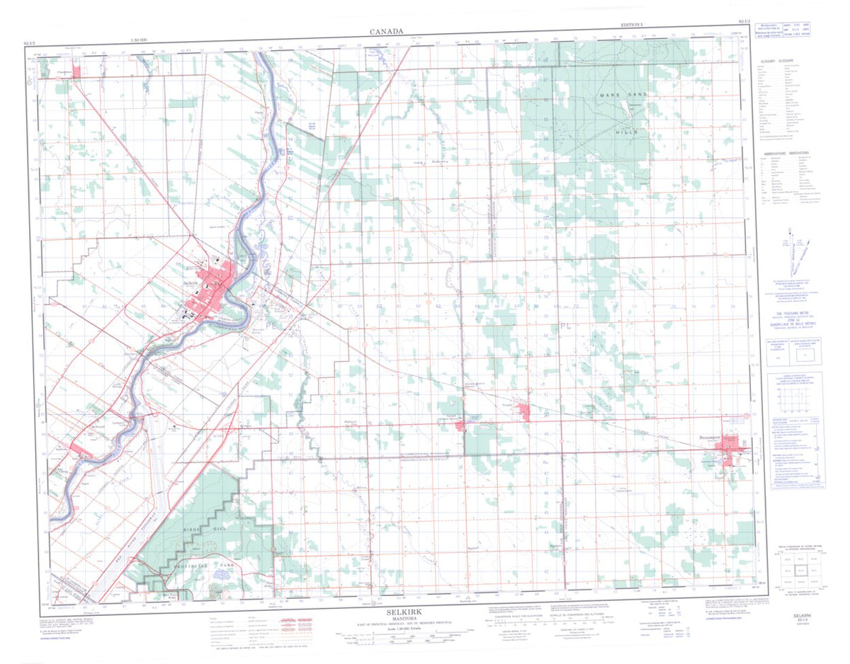 Selkirk, MB (062I02 CanMatrix) Map by Natural Resources Canada | Avenza ...