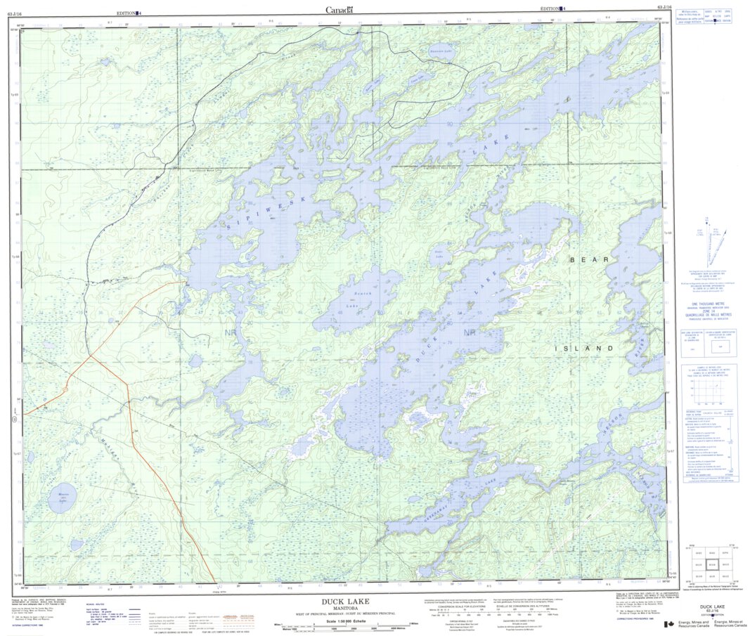 Duck Lake, MB (063J16 CanMatrix) Map by Natural Resources Canada ...