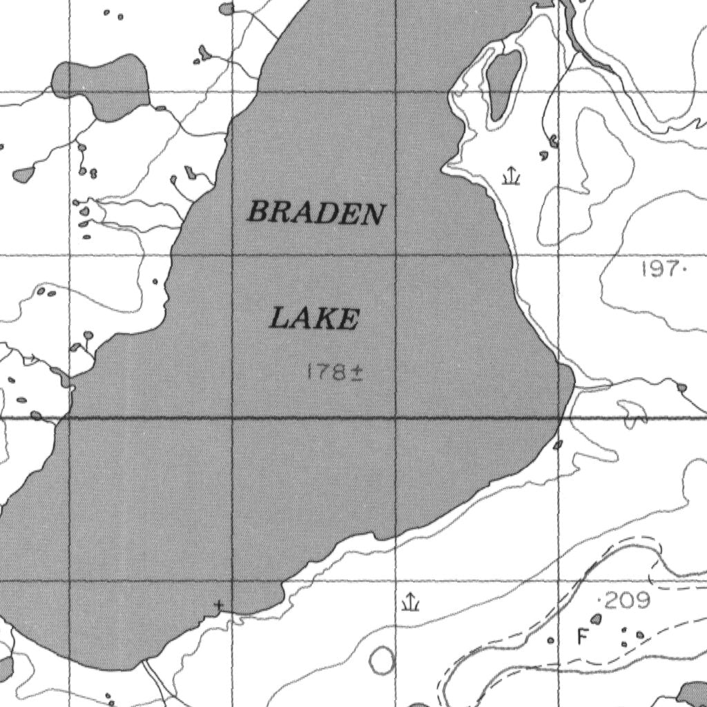 Braden Lake, MB (054E14 CanMatrix) Map by Natural Resources Canada ...