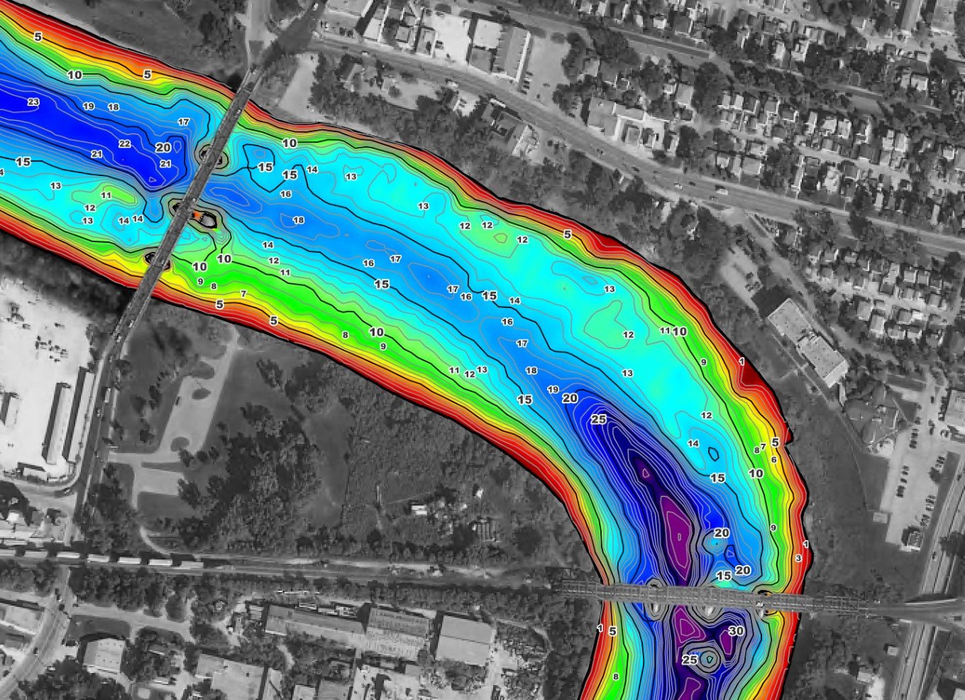 AEM Red/Assiniboine rivers: The Forks Map by Angler's Edge Mapping ...