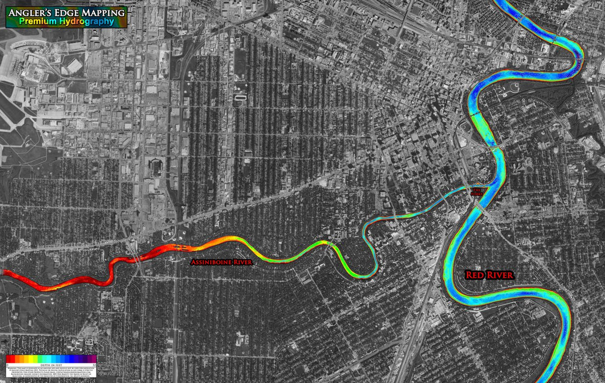 AEM Red/Assiniboine rivers: The Forks Map by Angler's Edge Mapping ...