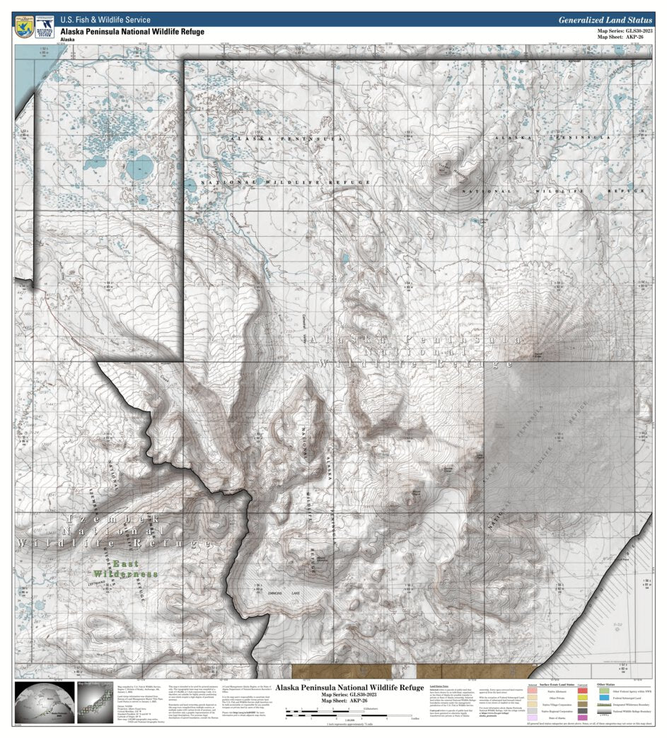 Alaska Peninsula NWR (AKP-26 - #26 of 35) map by U.S. Fish & Wildlife ...