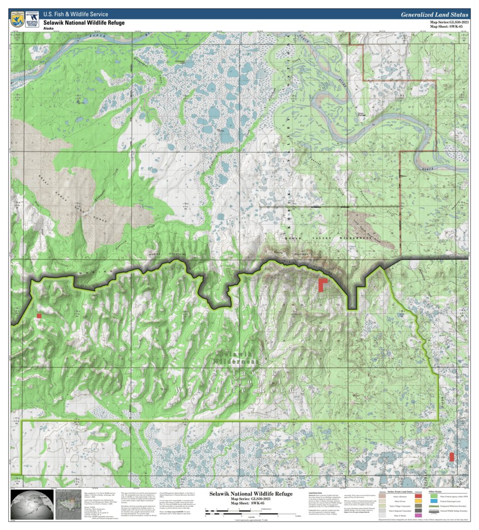 Selawik NWR (SWK-05 - #5 of 20) map by U.S. Fish & Wildlife Service ...