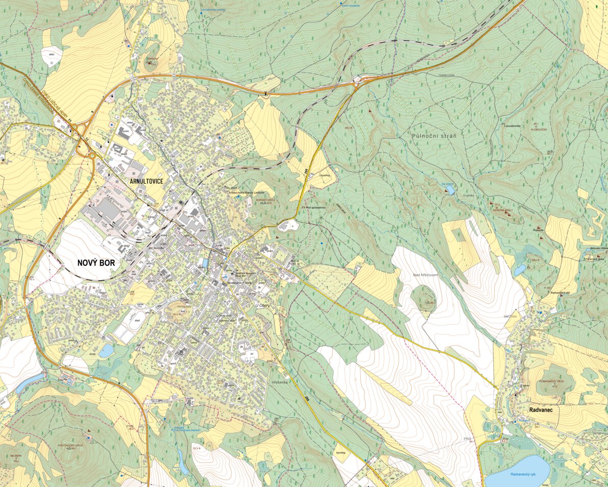 Nový Bor (0205-A-11) Map by Cesky urad zememericky a katastralni ...