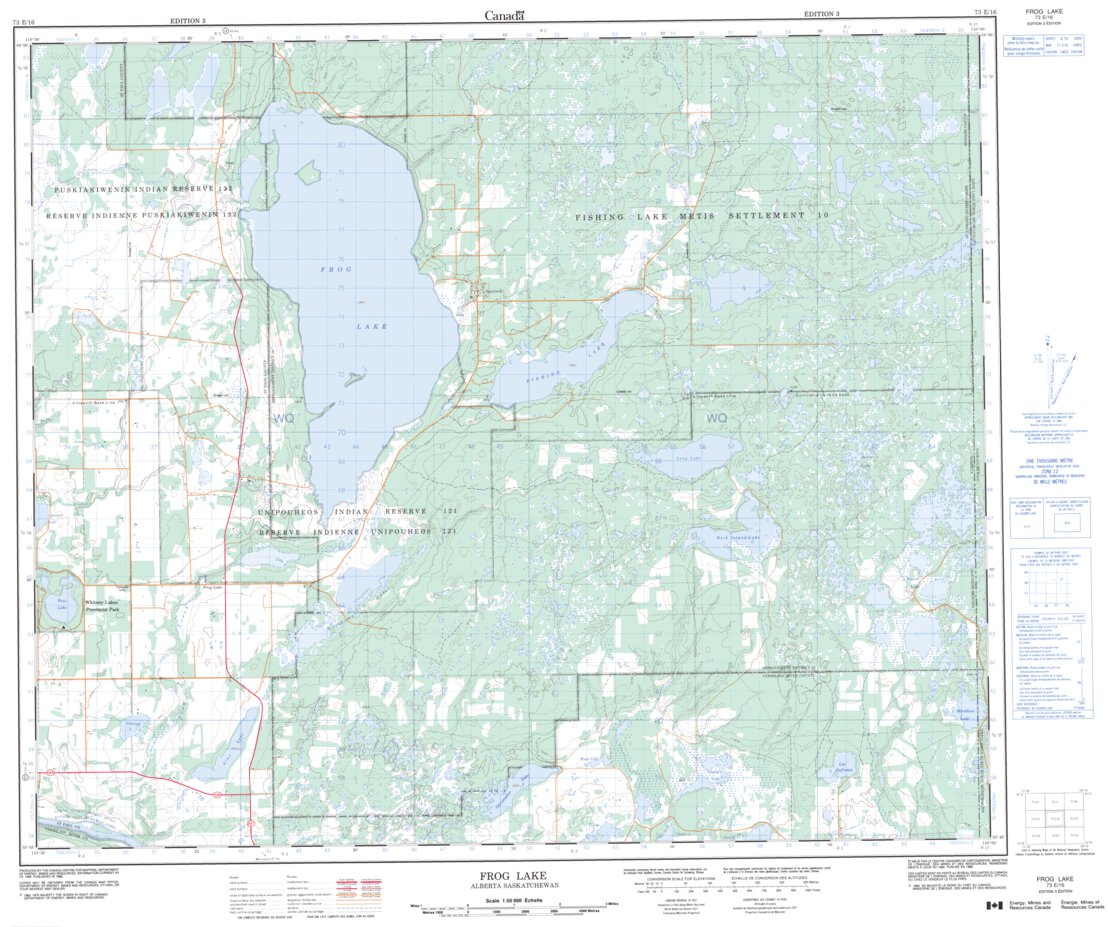 Frog Lake, AB (073E16 CanMatrix) Map by Natural Resources Canada ...