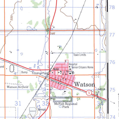Watson, SK (073A02 CanMatrix) Map by Natural Resources Canada | Avenza Maps