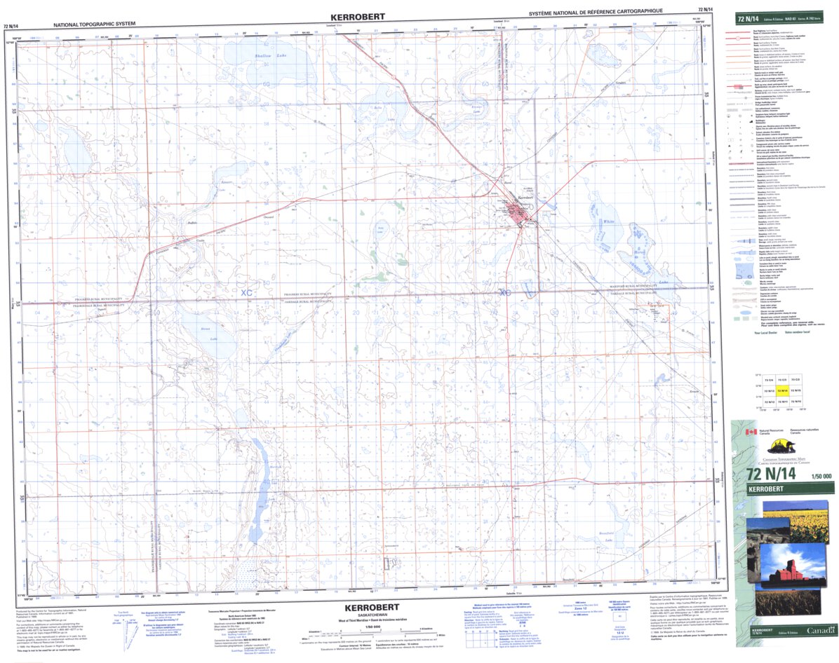 Kerrobert, SK (072N14 CanMatrix) Map by Natural Resources Canada ...