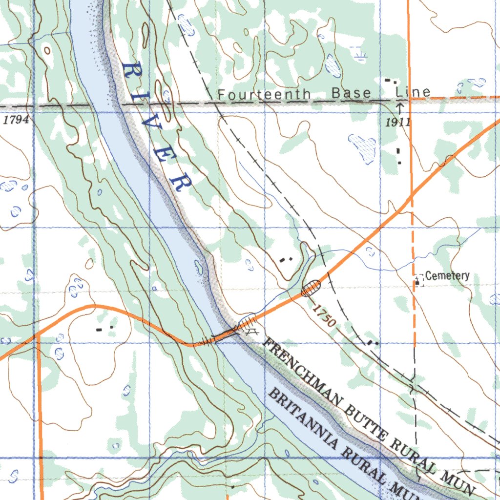 Frenchman Butte, SK (073F12 CanMatrix) Map by Natural Resources Canada ...