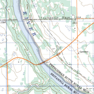 Frenchman Butte, SK (073F12 CanMatrix) Map by Natural Resources Canada ...