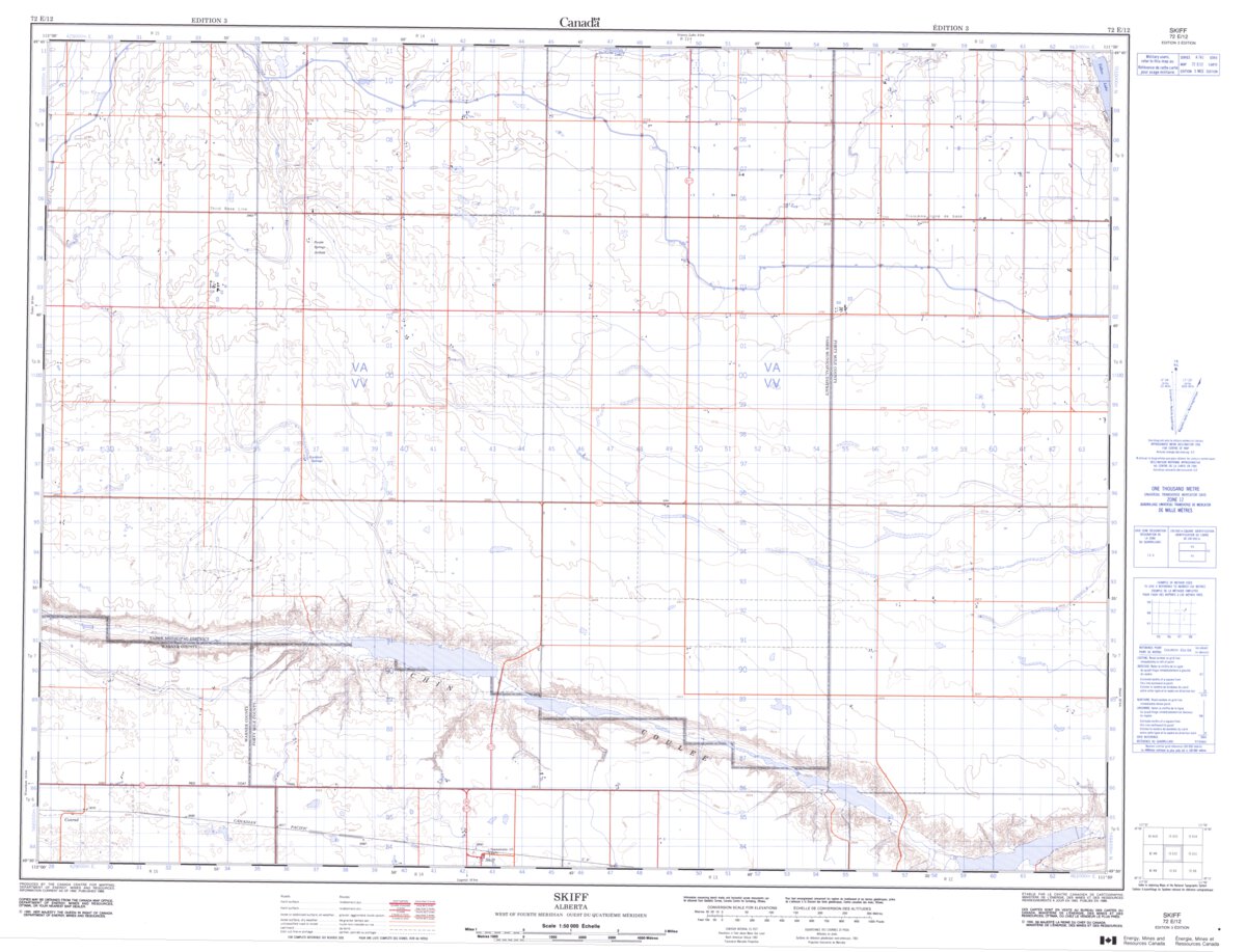 Skiff, AB (072E12 CanMatrix) Map by Natural Resources Canada | Avenza Maps
