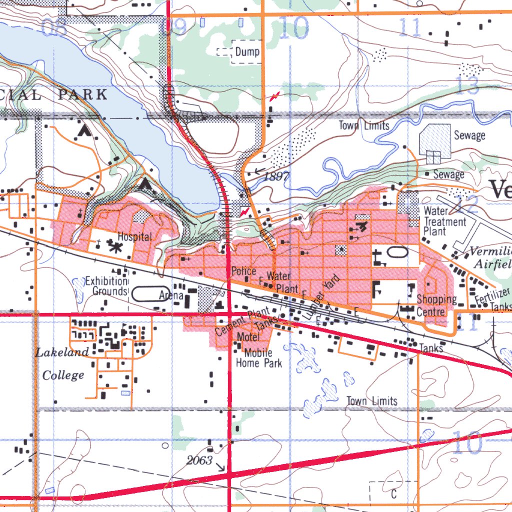 Vermilion, AB (073E07 CanMatrix) Map by Natural Resources Canada ...