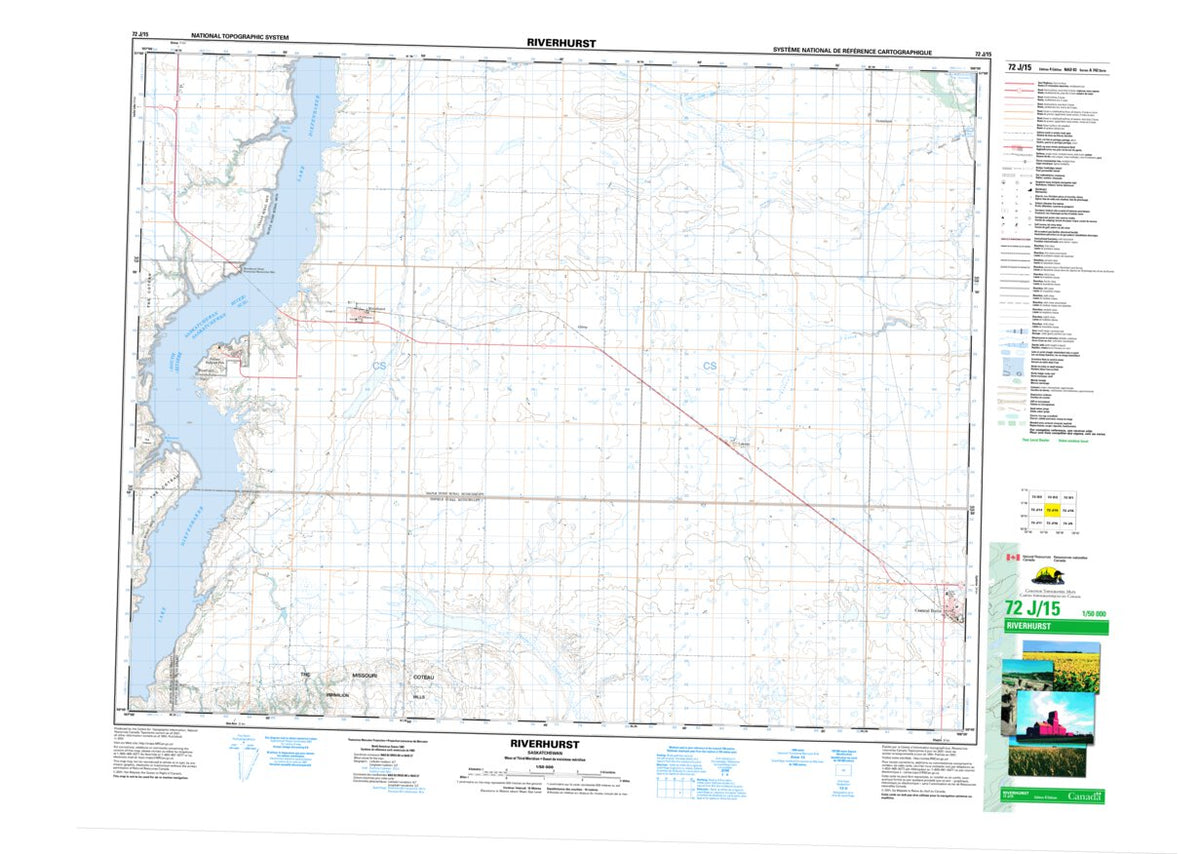 Riverhurst, SK (072J15 CanMatrix) Map by Natural Resources Canada ...