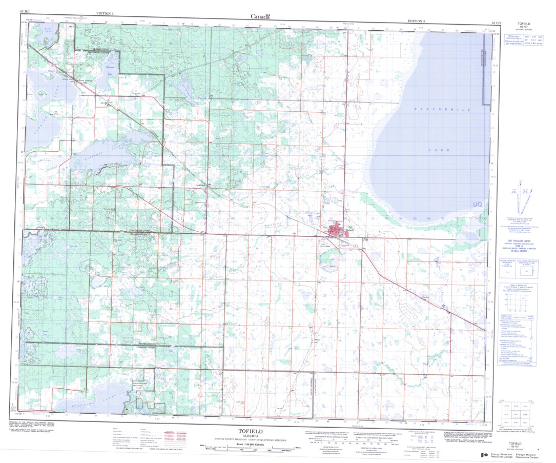 Tofield, AB (083H07 CanMatrix) Map by Natural Resources Canada | Avenza ...