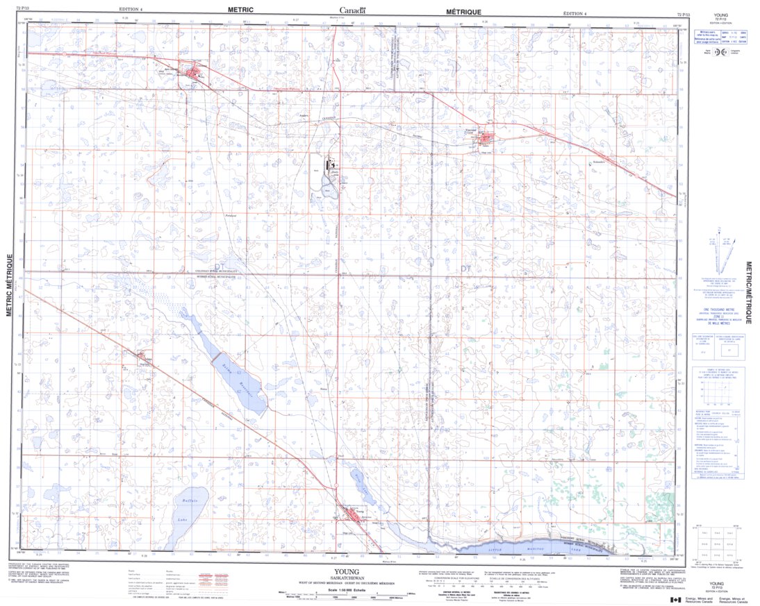 Young, SK (072P13 CanMatrix) Map by Natural Resources Canada | Avenza Maps