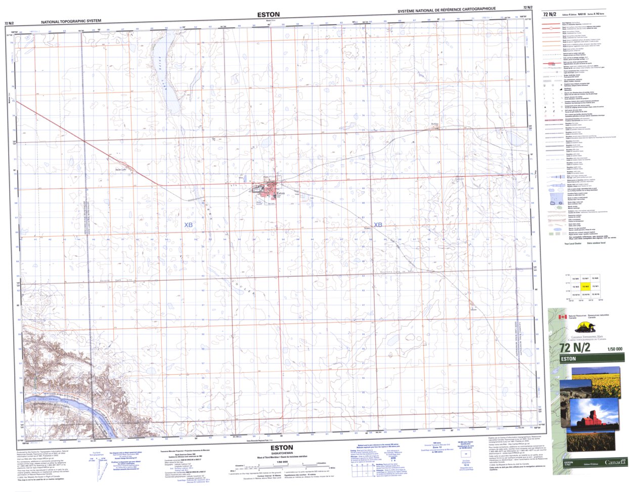 Eston, SK (072N02 CanMatrix) Map by Natural Resources Canada | Avenza Maps