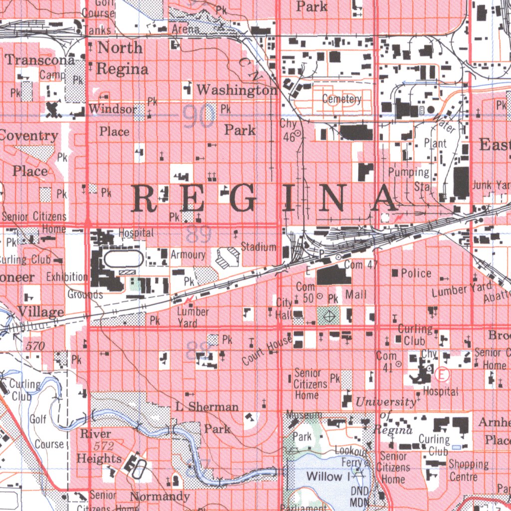 Regina, SK (072I07 CanMatrix) Map by Natural Resources Canada | Avenza Maps
