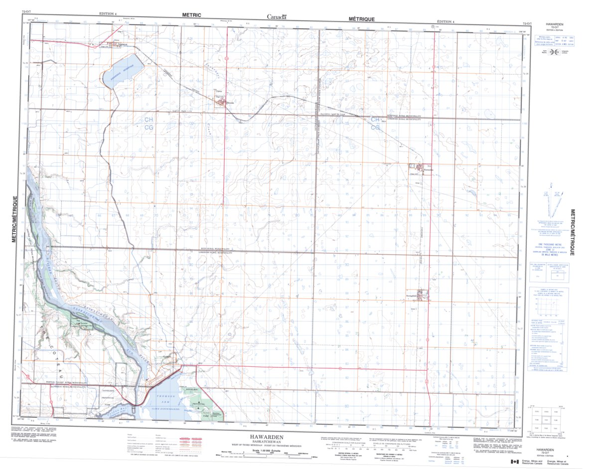 Hawarden, SK (072O07 CanMatrix) Map by Natural Resources Canada ...