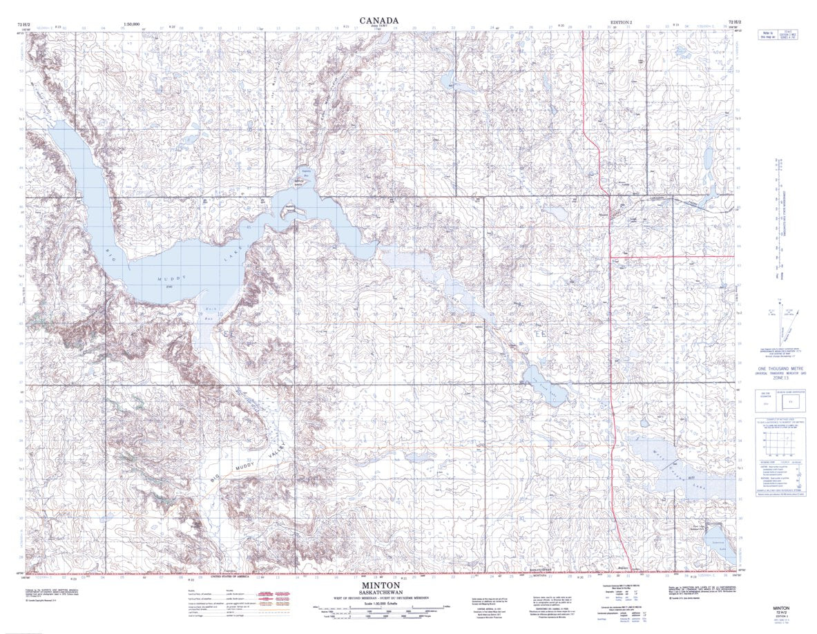 Minton, SK (072H02 CanMatrix) Map by Natural Resources Canada | Avenza Maps