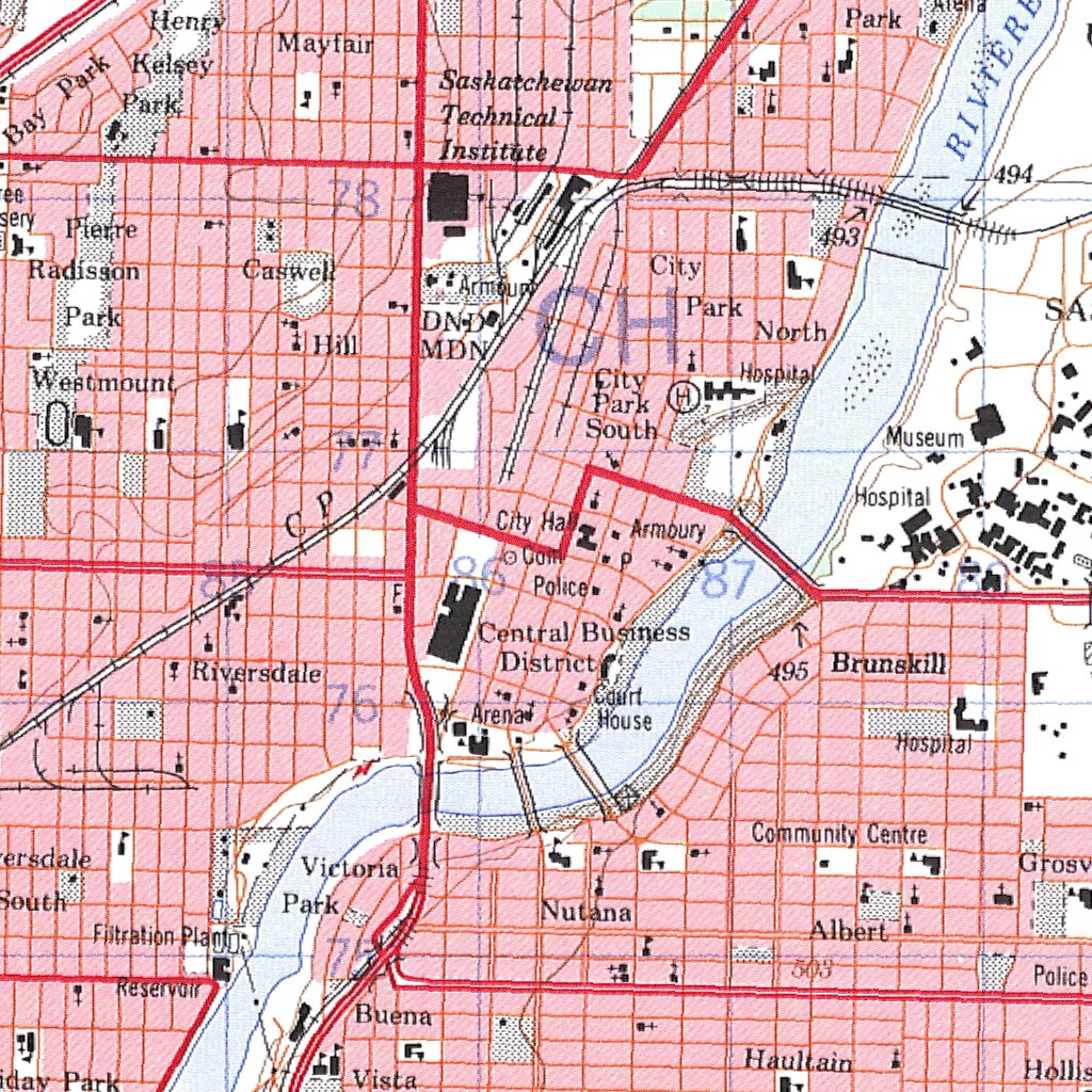 Saskatoon, SK (073B02 CanMatrix) Map by Natural Resources Canada ...