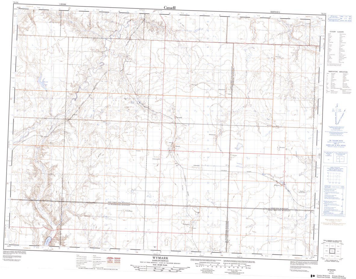 Wymark, SK (072J04 CanMatrix) Map by Natural Resources Canada | Avenza Maps