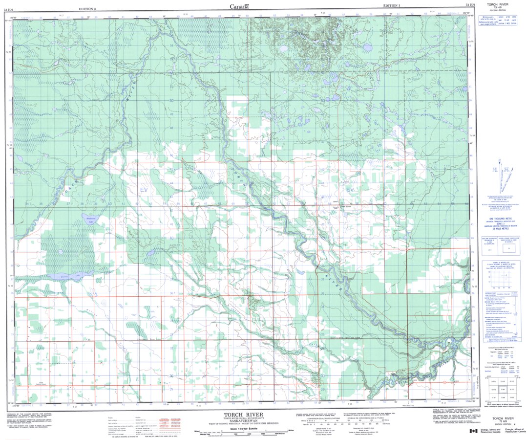 Torch River, SK (073H09 CanMatrix) Map by Natural Resources Canada ...