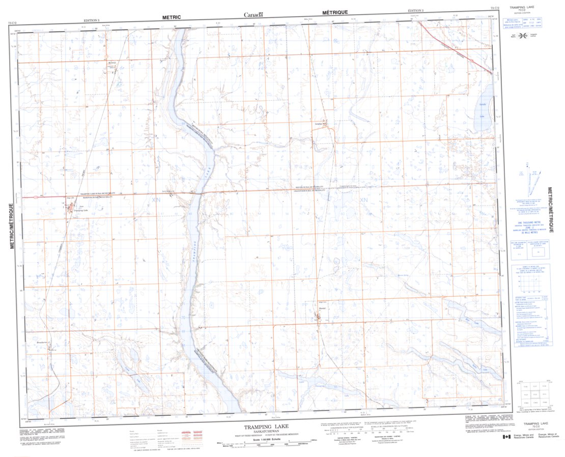 Tramping Lake, SK (073C02 CanMatrix) Map by Natural Resources Canada ...