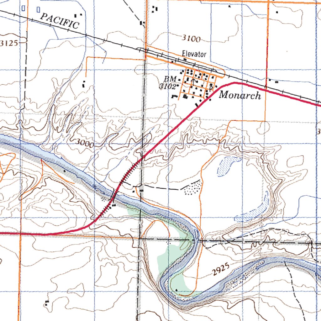 Monarch, AB (082H14 CanMatrix) Map by Natural Resources Canada | Avenza ...
