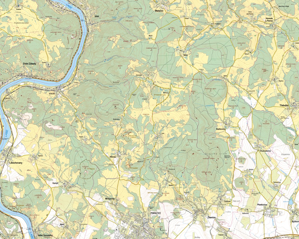 Litoměřice (0204-C-b) Map by Cesky urad zememericky a katastralni ...