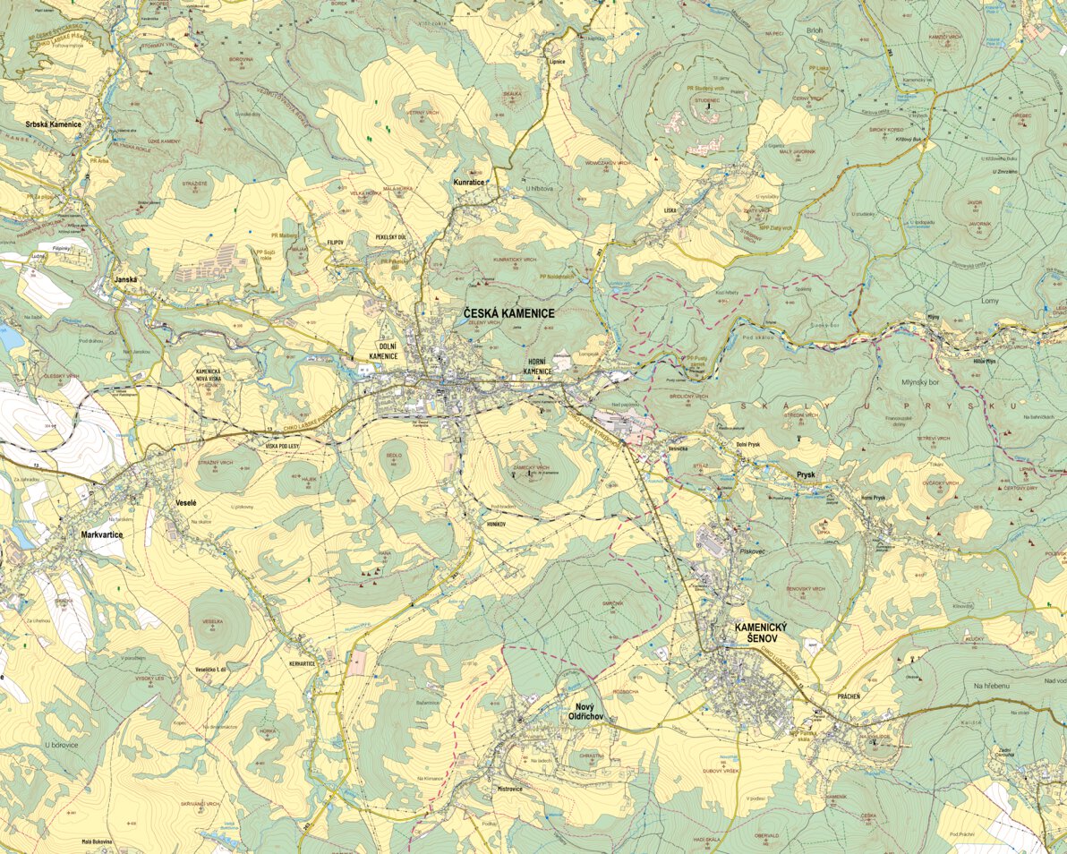 Děčín (0204-B-b) Map by Cesky urad zememericky a katastralni | Avenza Maps