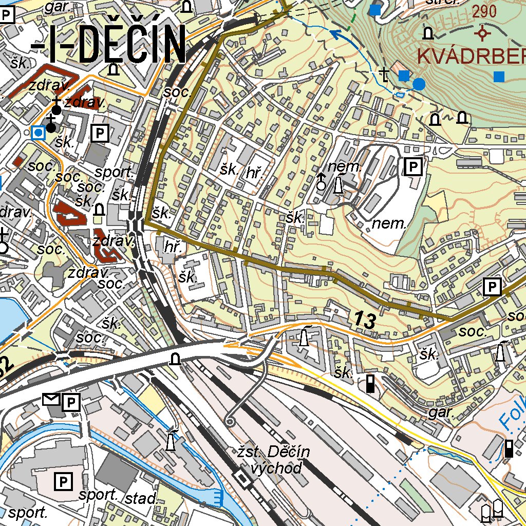 Děčín (0204-B-a) Map by Cesky urad zememericky a katastralni | Avenza Maps