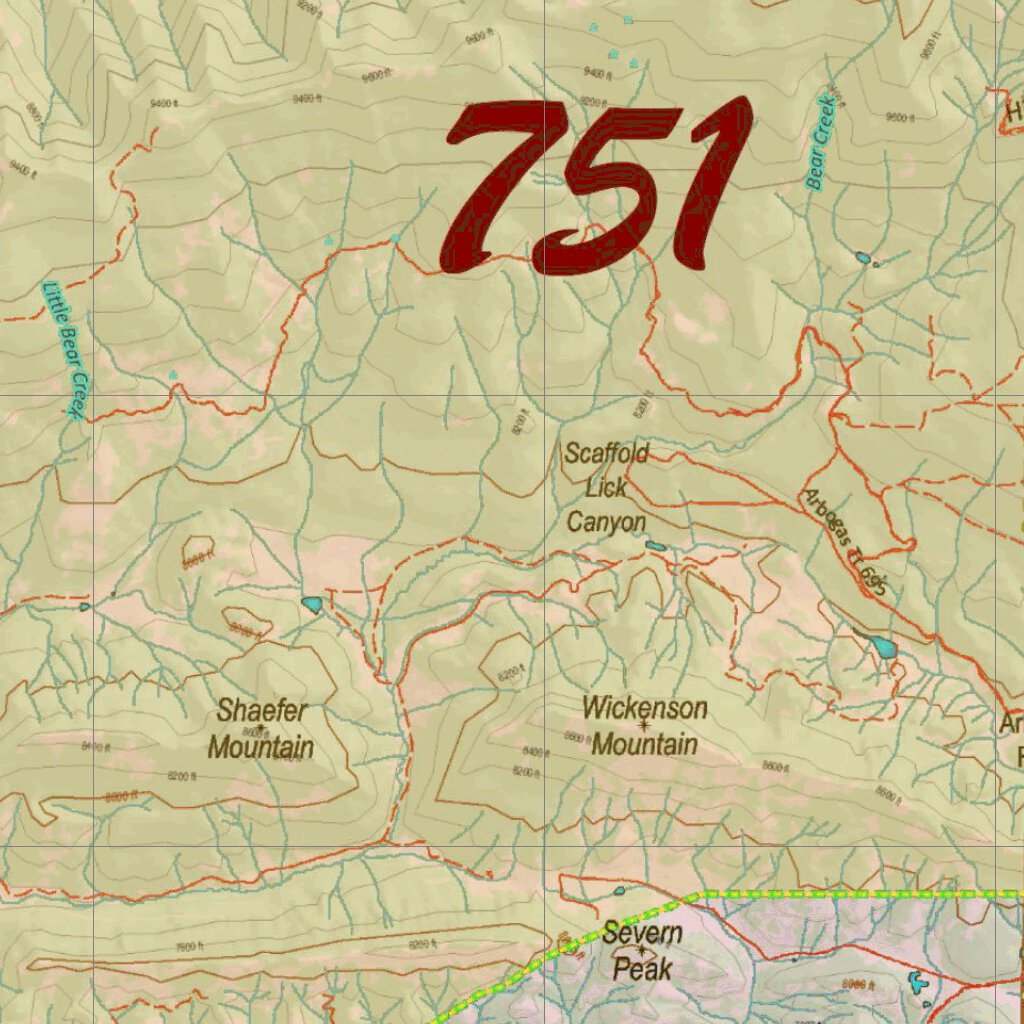 Colorado Unit 751 Bear Concentrations Map by HuntData LLC | Avenza Maps