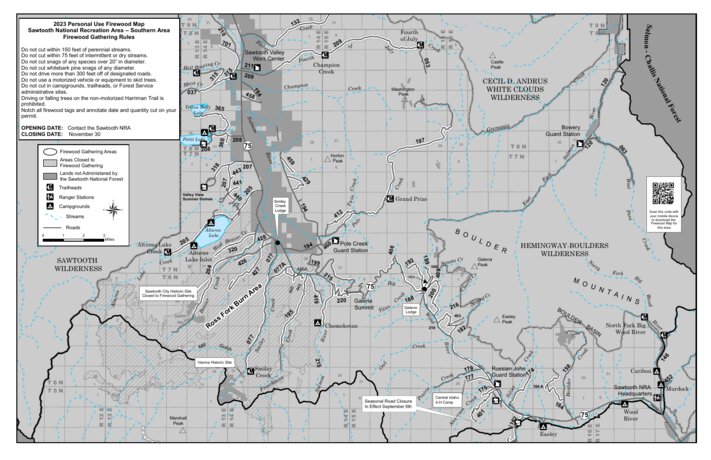 Sawtooth National Recreation Area- Southern Area Firewood Map 2023 by ...