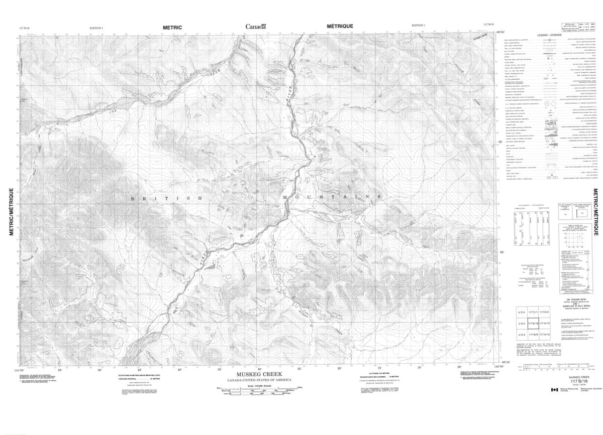Muskeg Creek, YT (117B16 CanMatrix) Map by Natural Resources Canada ...