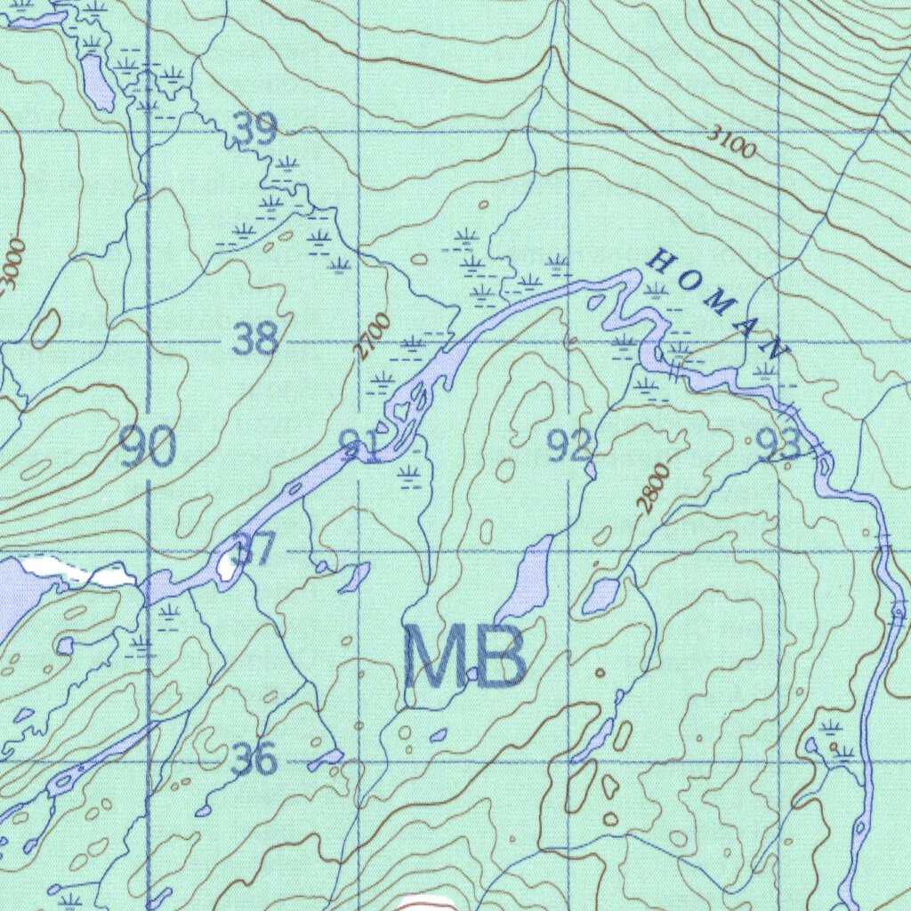 Homan Lake, BC (104M14 CanMatrix) Map by Natural Resources Canada ...