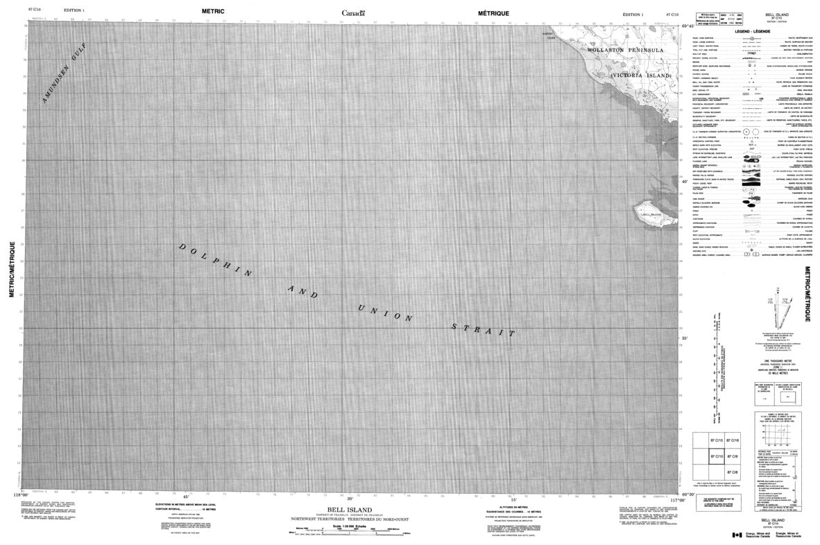Bell Island, NT (087C10 CanMatrix) Map by Natural Resources Canada ...