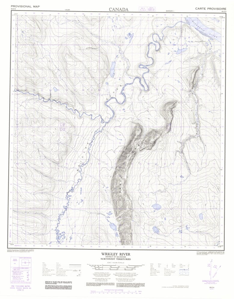 Wrigley River, NT (095O04 CanMatrix) Map by Natural Resources Canada ...