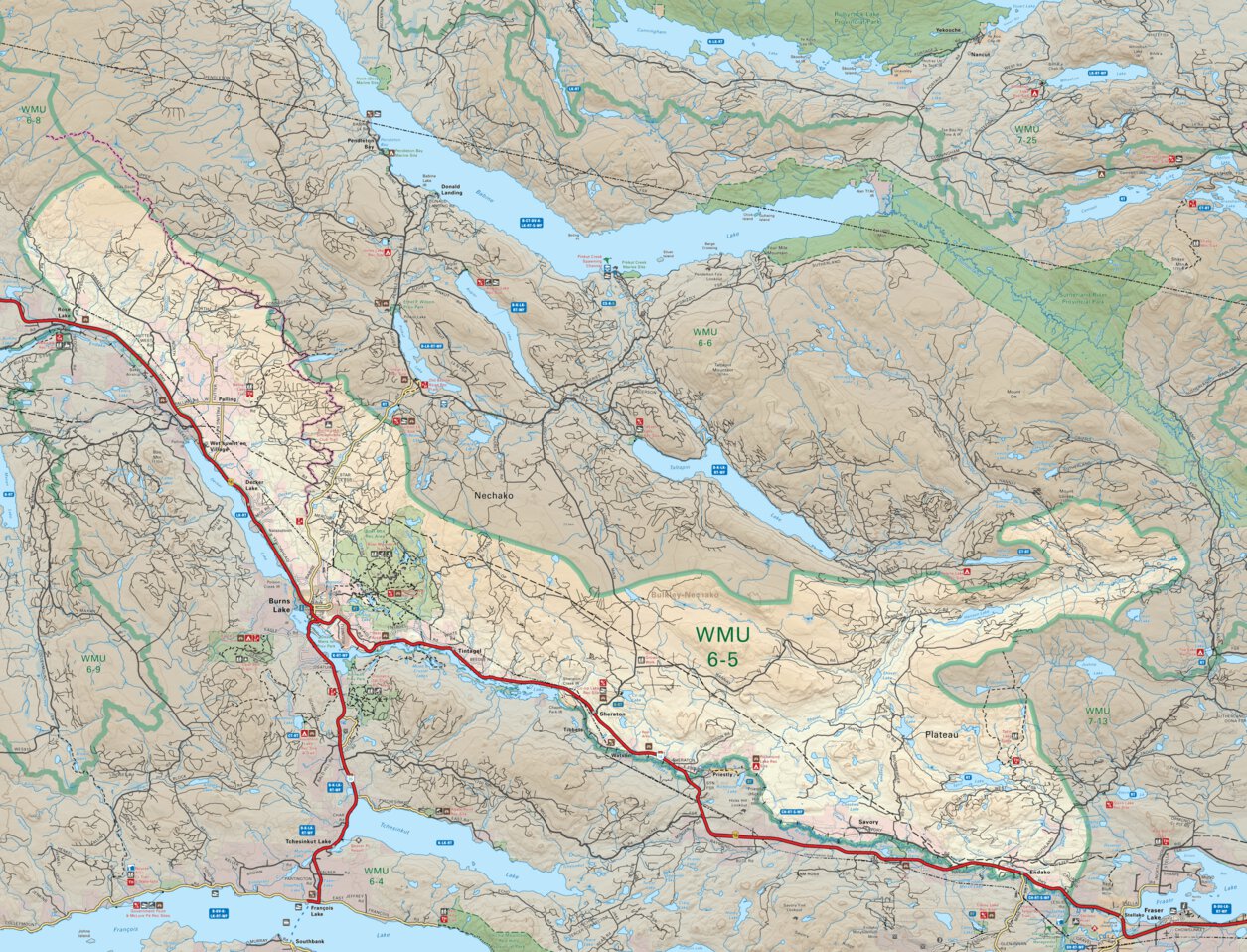 WMU 6-5 Skeena Region - Hunting Topo BC Map by Backroad Mapbooks ...
