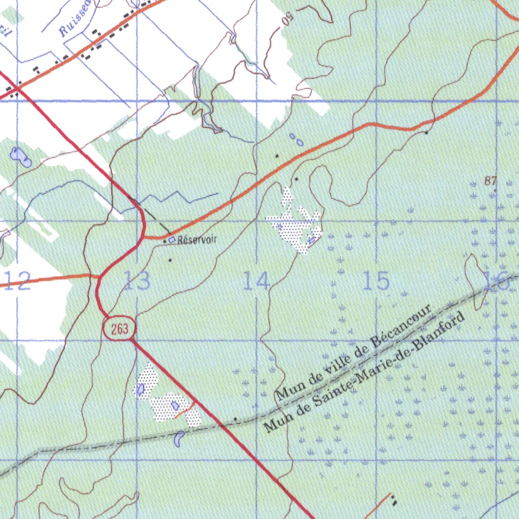 Bécancour, QC (031I08 CanMatrix) Map by Natural Resources Canada ...
