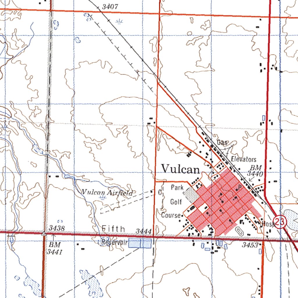 Vulcan, AB (082I06 CanMatrix) Map by Natural Resources Canada | Avenza Maps