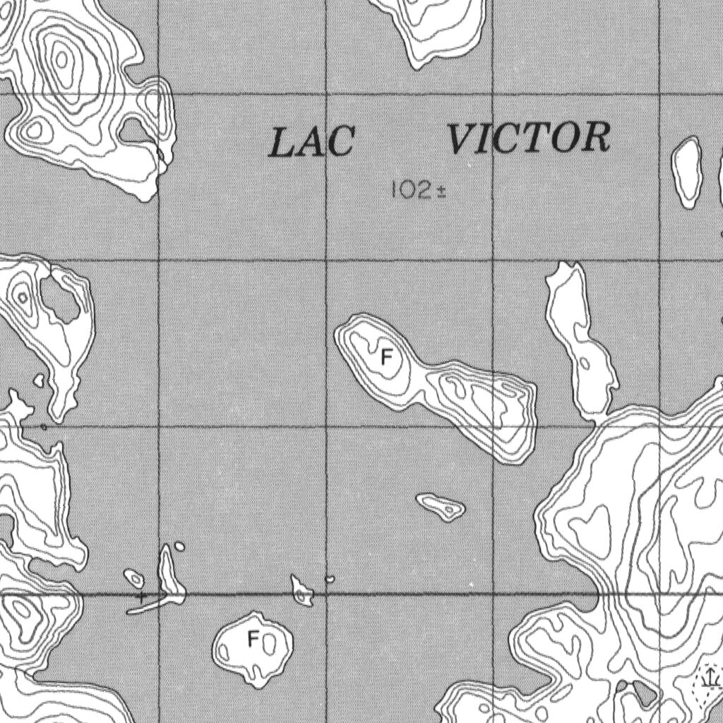 Lac Victor, QC (012K12 CanMatrix) Map by Natural Resources Canada ...