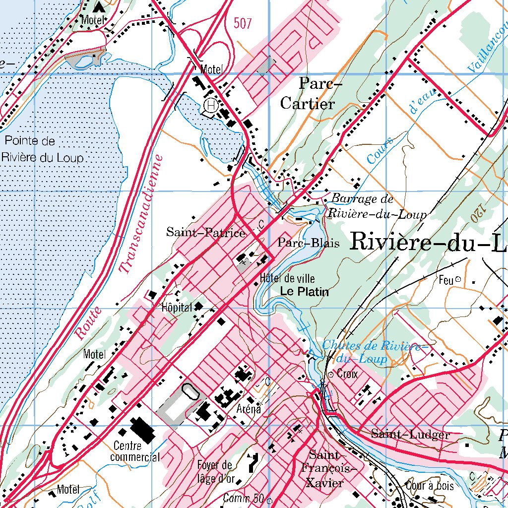 Rivière-Du-Loup, QC (021N13 CanMatrix) Map by Natural Resources Canada ...
