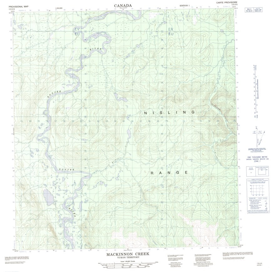 Mckinnon Creek, YT (115J04 CanMatrix) Map by Natural Resources Canada ...