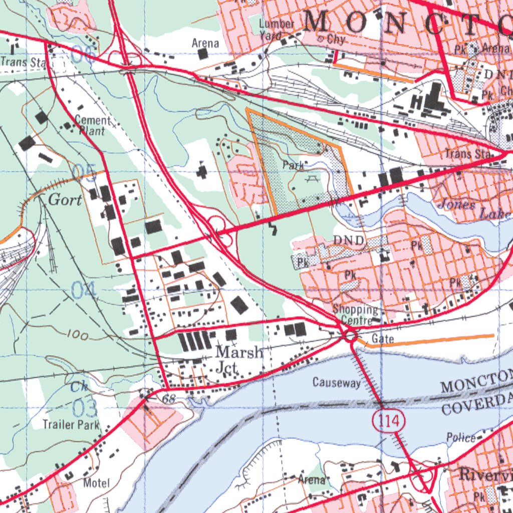 Moncton, NB (021I02 CanMatrix) Map by Natural Resources Canada | Avenza ...