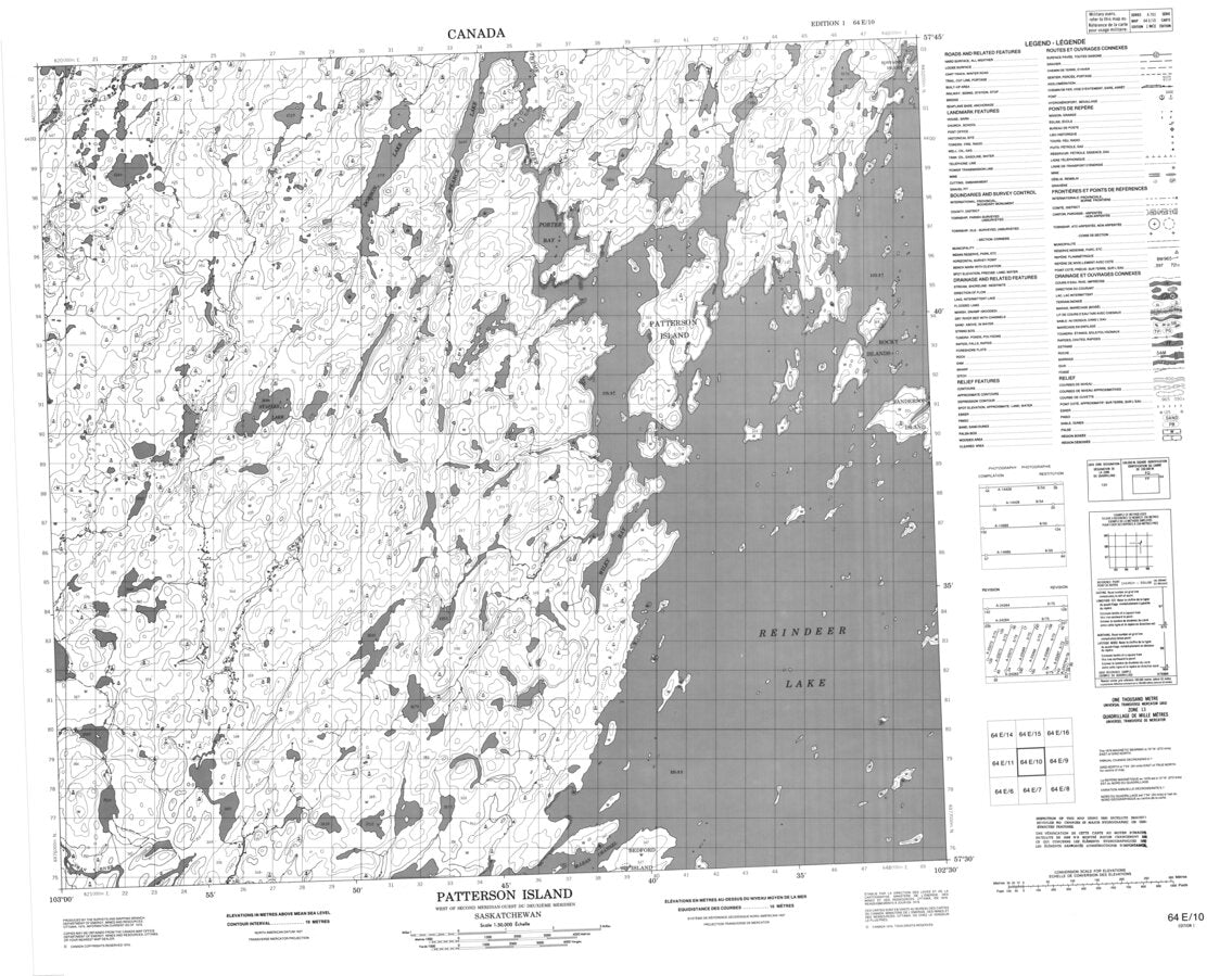 Patterson Island, SK (064E10 CanMatrix) Map by Natural Resources Canada ...