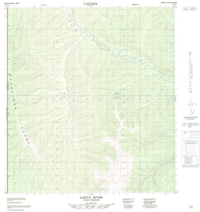 Ladue River, YT (115N02 CanMatrix) Map by Natural Resources Canada ...