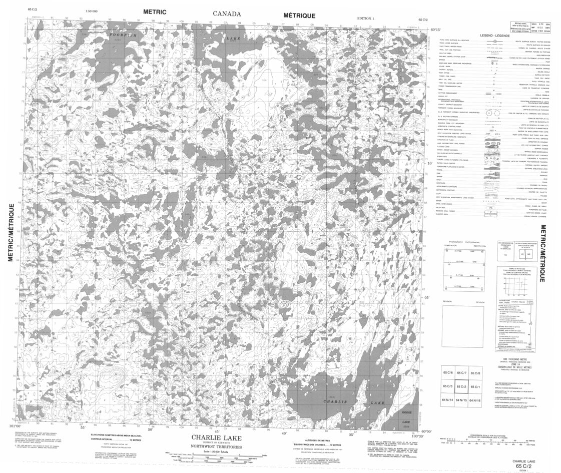 Charlie Lake, NU (065C02 CanMatrix) Map by Natural Resources Canada ...