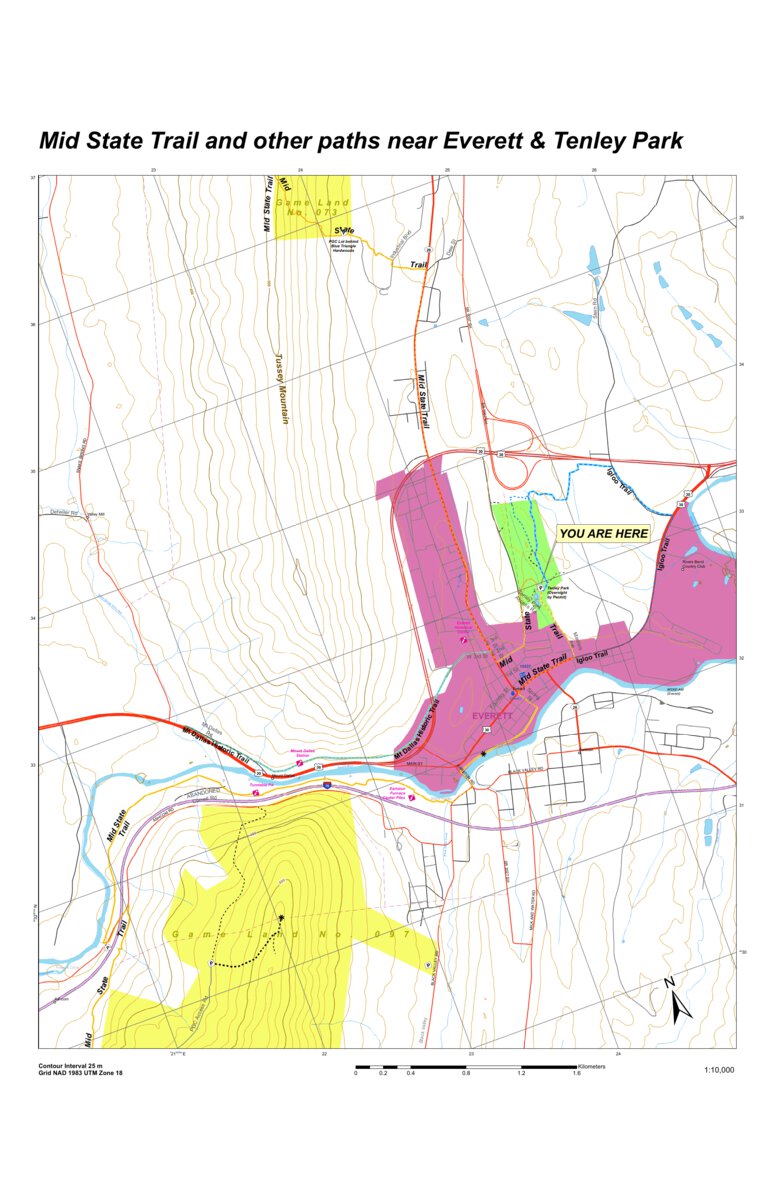 Tenley Park Kiosk Map by Mid State Trail Association, Inc. | Avenza Maps