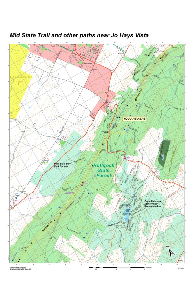 Jo Hays Vista Kiosk Map by Mid State Trail Association, Inc. | Avenza Maps